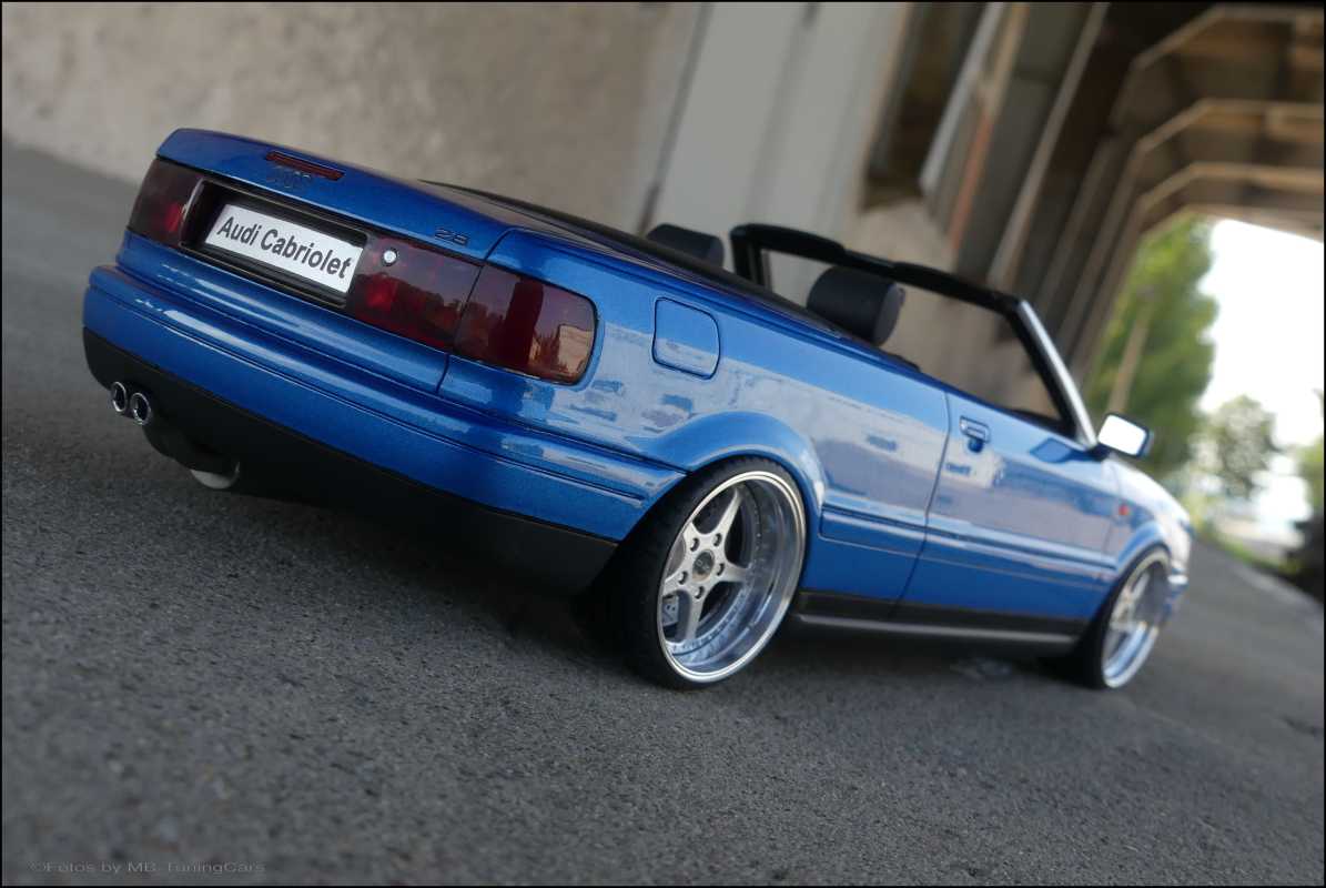 MB-TuningCars - 1:18 Audi 80 2.8 V6 Cabrio "Kingfisher Blue Edition